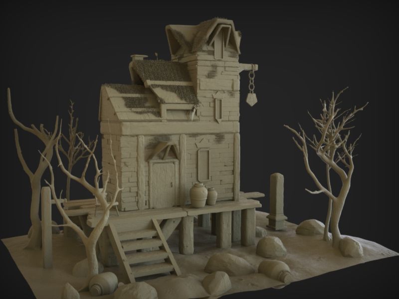 Bog house — polycount